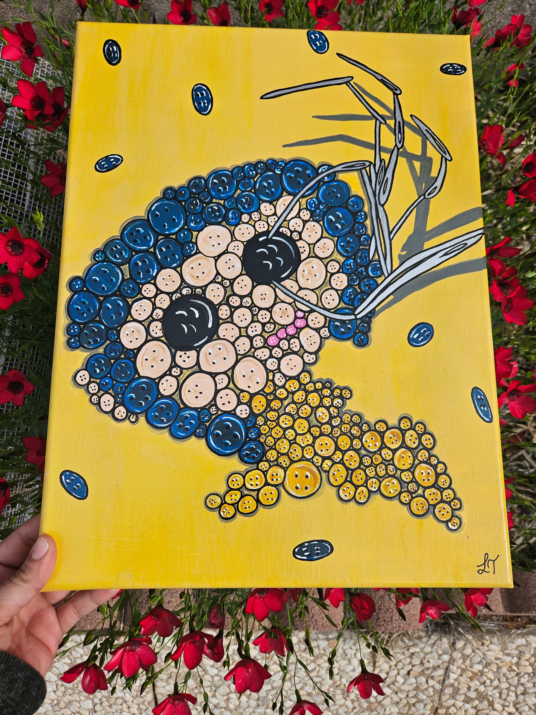 Button Eyes 12x16 Canvas Painting. Coraline Movie Inspired Fanart. - Etsy