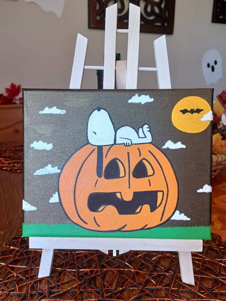 Spooky Snoopy 8x10 Peanuts Fanart. Charlie Browns Dog Snoopy. - Etsy