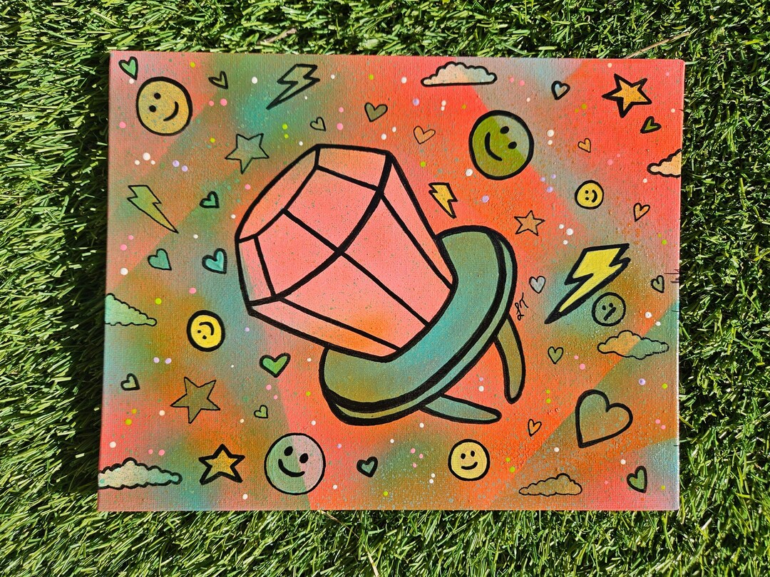 Nostalgia 8x10 Canvas Panel Painting. 90s Kids Nostalgia Fanart. Ring ...