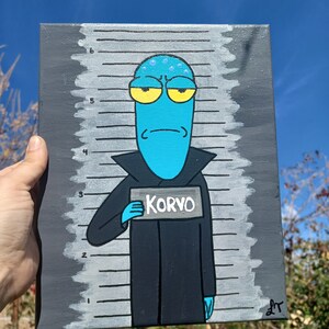 Mug Shot 8x10inch Handpainted Solar Opposites Inspired Korvo Fanart. - Etsy