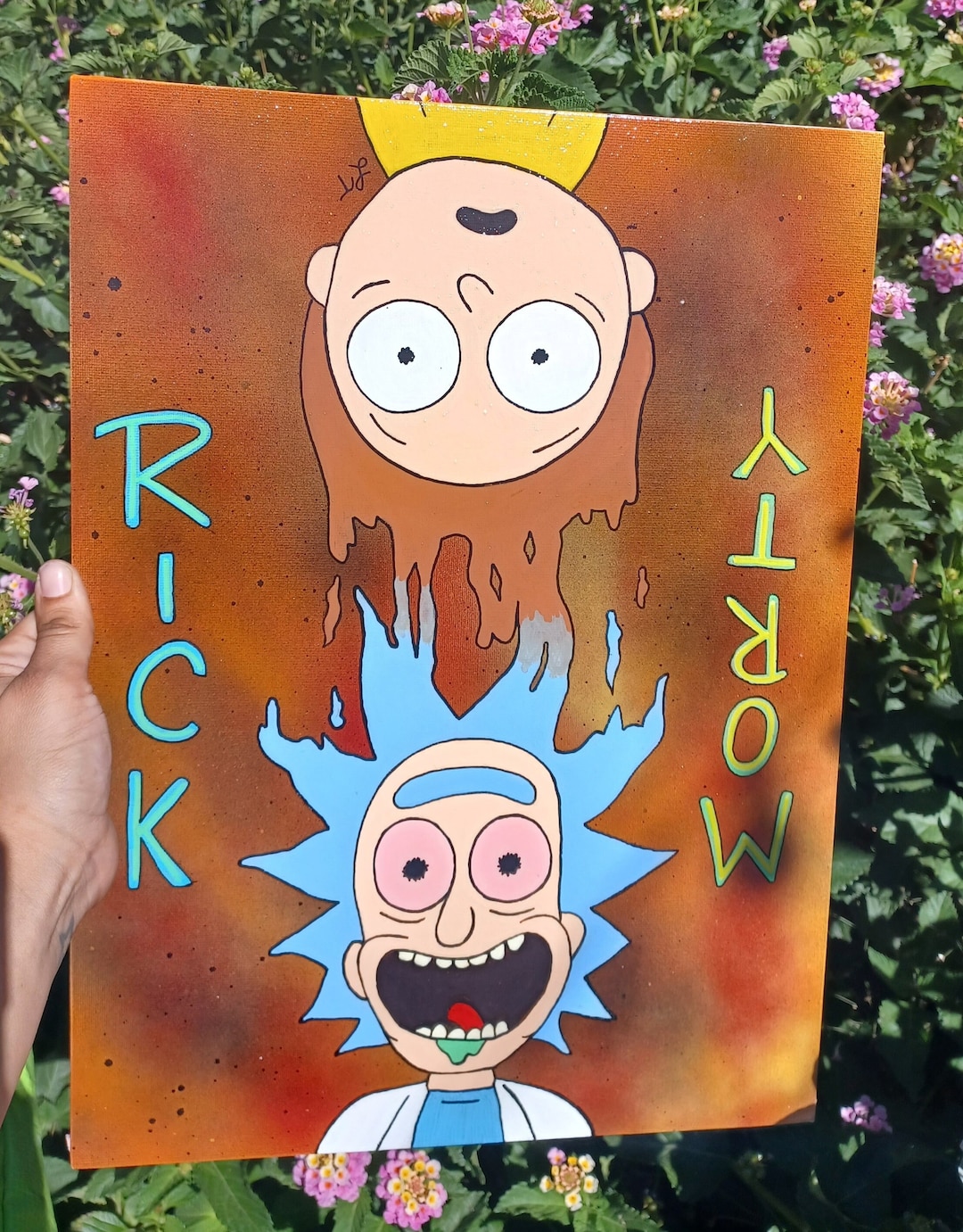 Trippy Rick and Morty 12x16 Canvas Board Painting. Rick and Morty ...