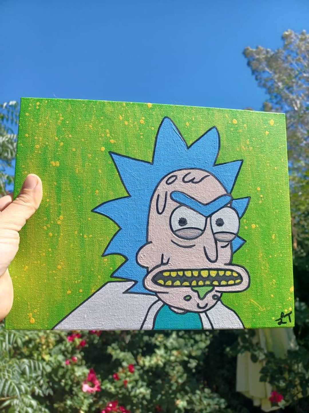 Angry Rick 8x10 Canvas Board Painting. Adultswim Fan Art. Rick Sanchez ...