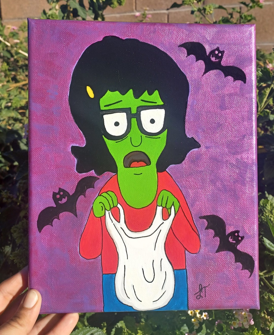 Mombie Tina 8x10 Canvas Painting. Bobs Burgers Fanart. Tina Belcher ...