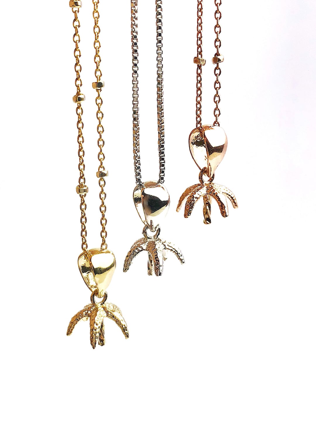 Starfish Pearl Pendant Setting - 14K Yellow Gold, Rose Gold, White Gold ...