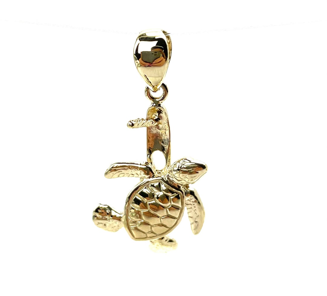 Stunning 14k Solid Gold Turtle Pendant, SKU TP-125 - Etsy