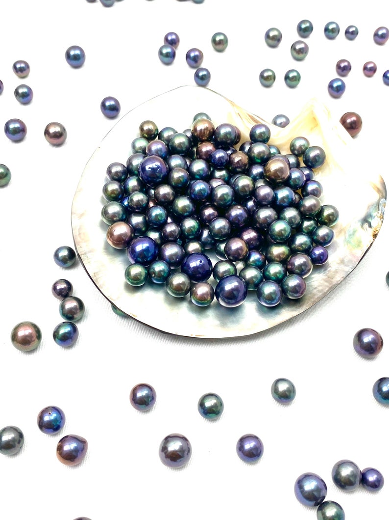 Lustrous Purple Edison Pearls, Round,10-11mm, AAA (897) - Etsy