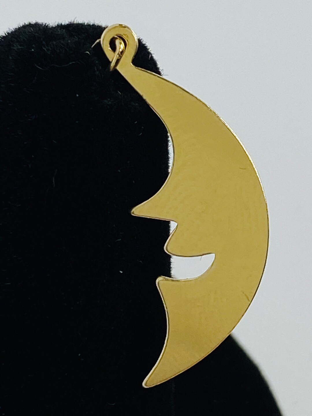 Shimmering 14K Gold Filled Half Moon W/ Face Findings 10mm X 25mm Sku ...