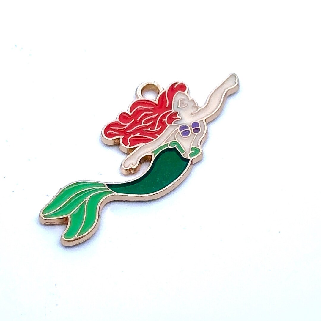 The Little Mermaid / Ariel Charm, Gold Plated, Skum3201 - Etsy