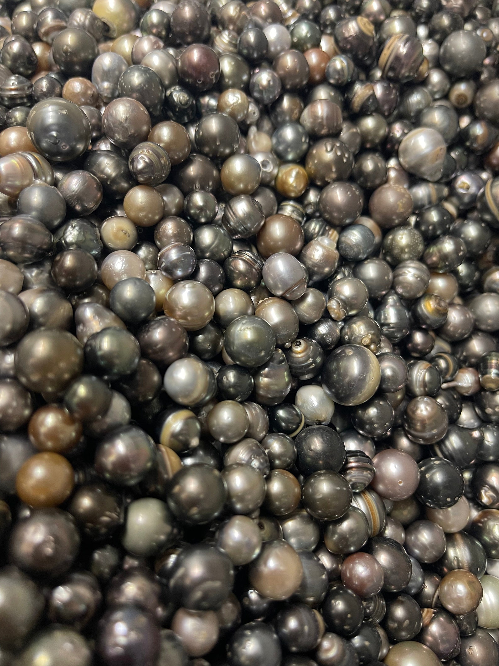 Handful of Tahitian Pearls, Black Tahiti Pearls, Tahitian Pearl, Direct ...