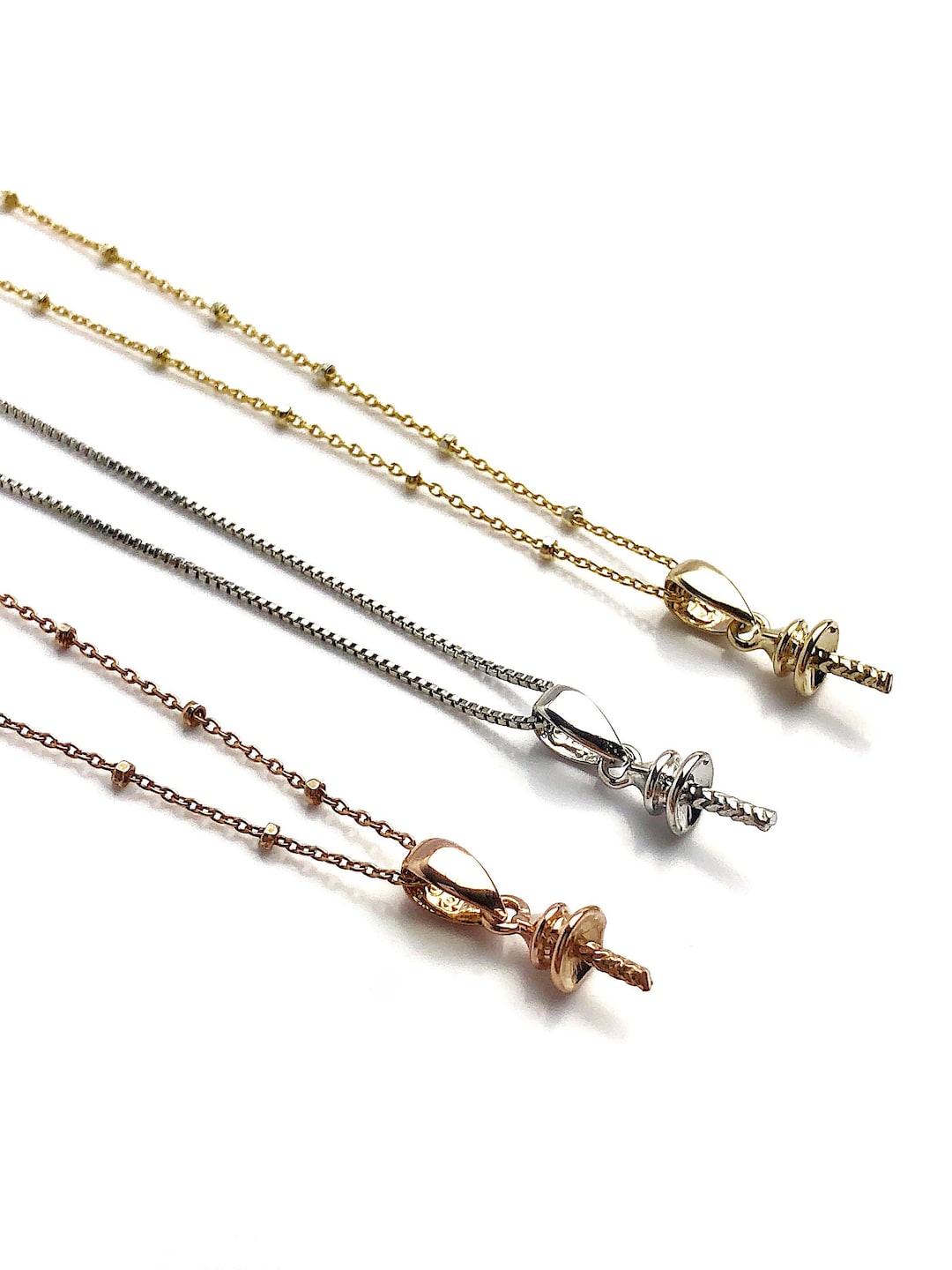 Pearl Pendant Setting - 14K Yellow Gold, Rose Gold, White Gold ...