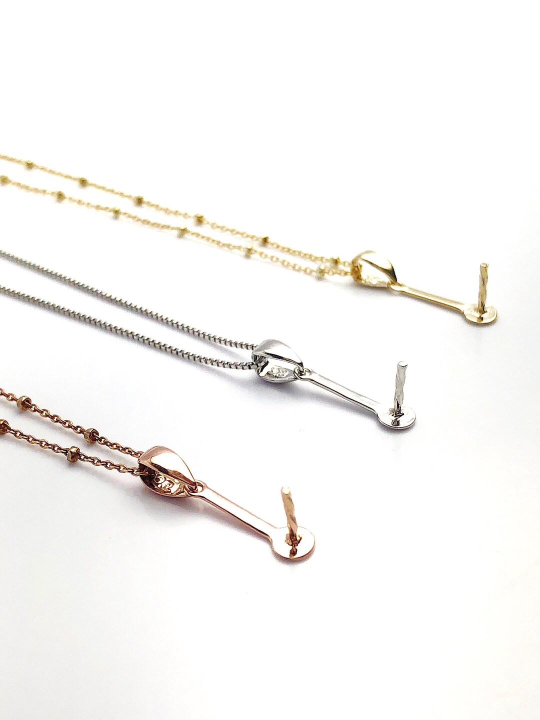 Pearl Pendant Setting - 14K Yellow Gold, Rose Gold, White Gold ...