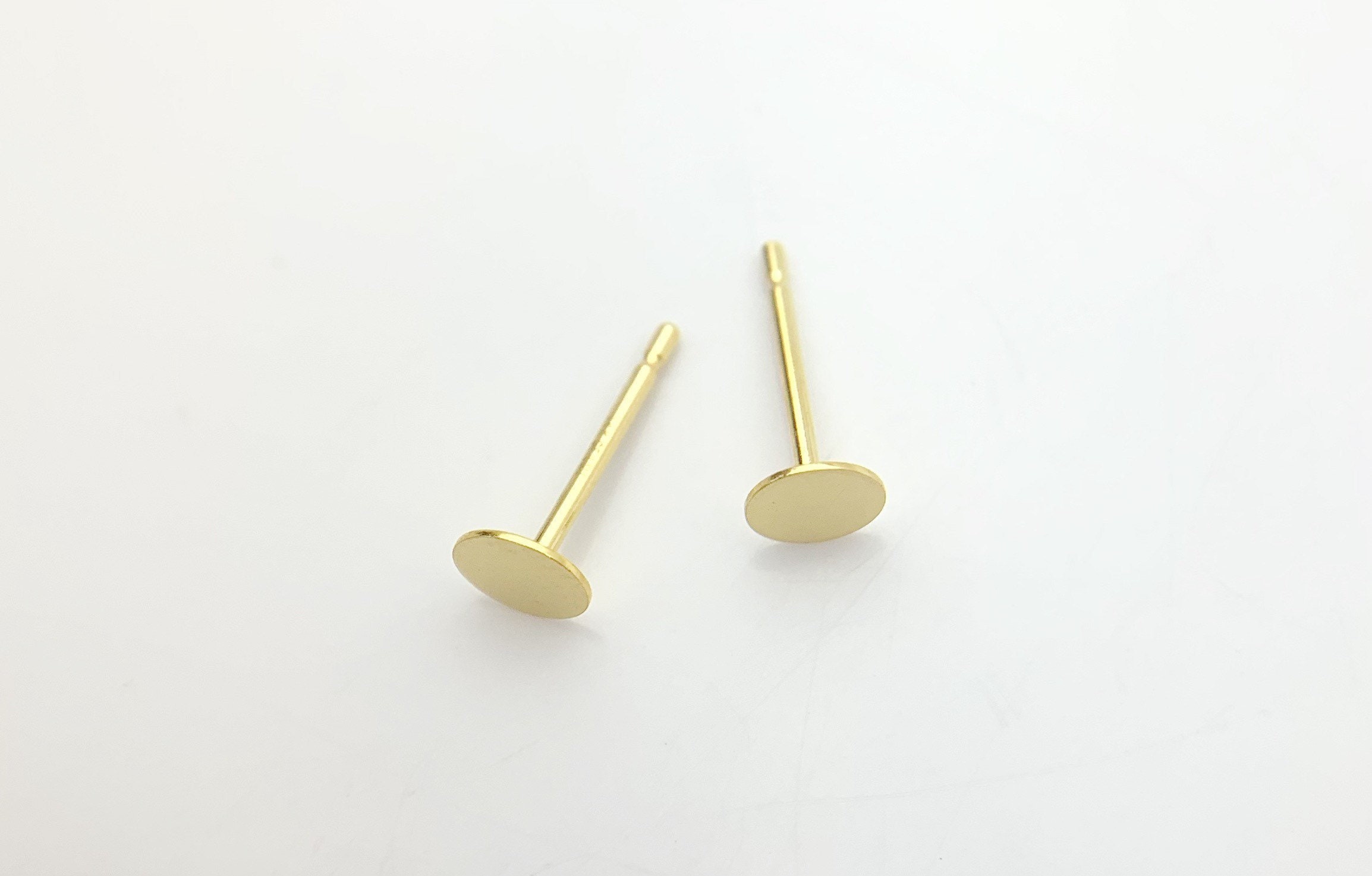 14k Gold Filled 4mm Pad Earring Post