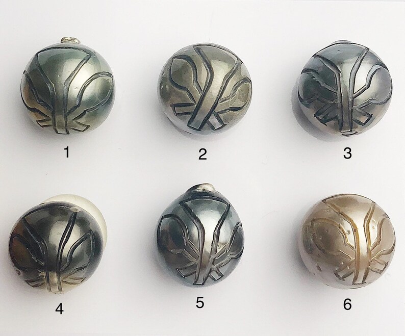 Carved Hawaiian Paddle Symbol Tattoo Tahitian Pearl 12-13mm - Etsy