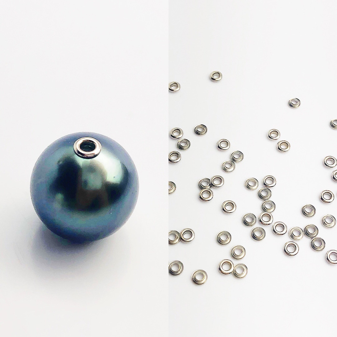 Sterling Silver 2.0mm Bead Grommet With 1.5mm Hole - Etsy
