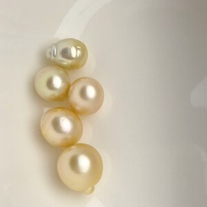 5 Pearls - Southsea Pearls From Burma - Natural Color - 9 to 13mm (#538 ...