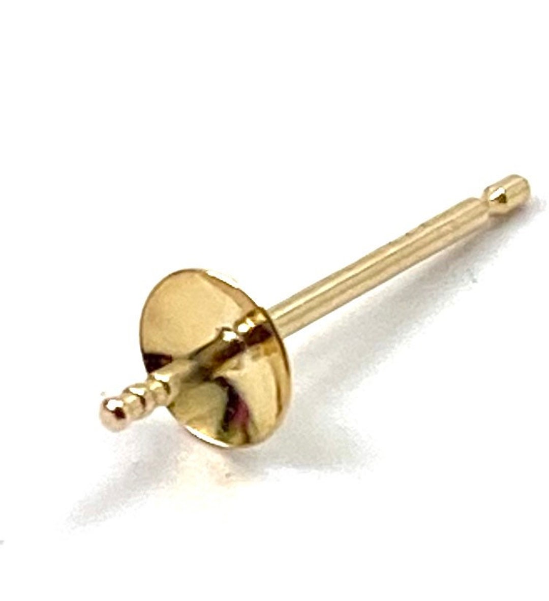 14K Solid Yellow Gold Peg With Pearl Cup, SKU# 11-28-3014 - Etsy