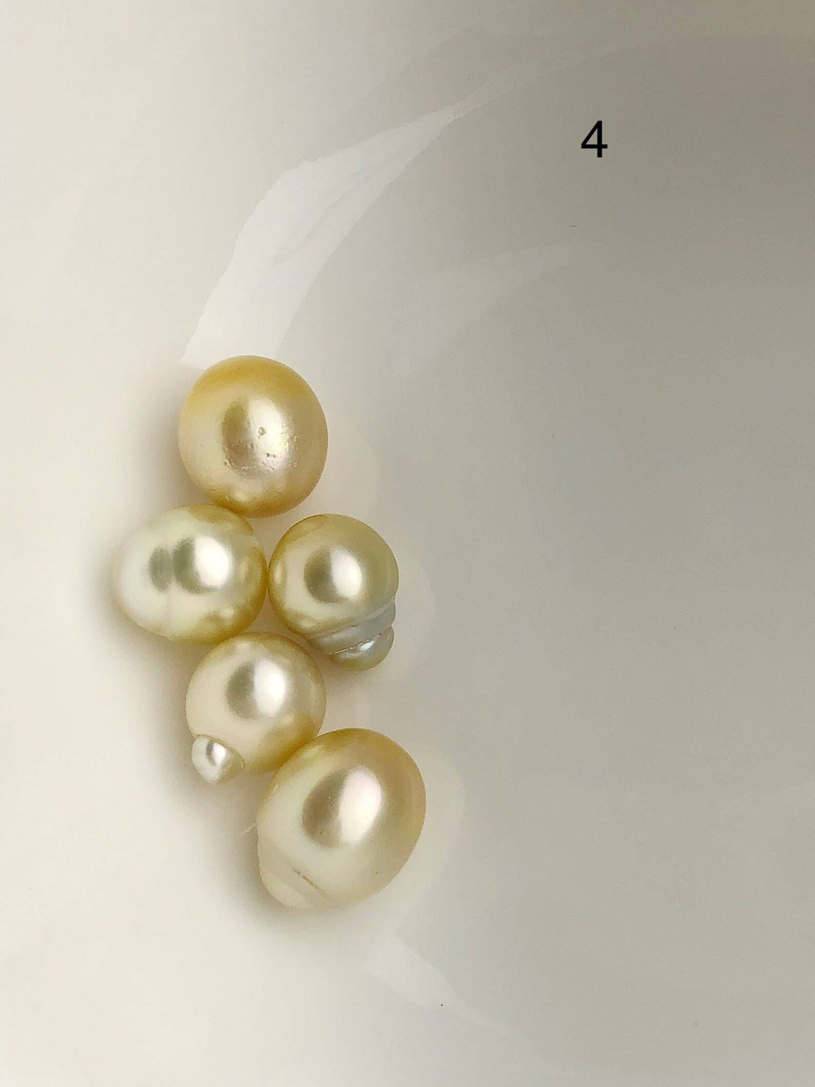 5 Pearls - Southsea Pearls From Burma - Natural Color - 9 to 13mm (#538 ...