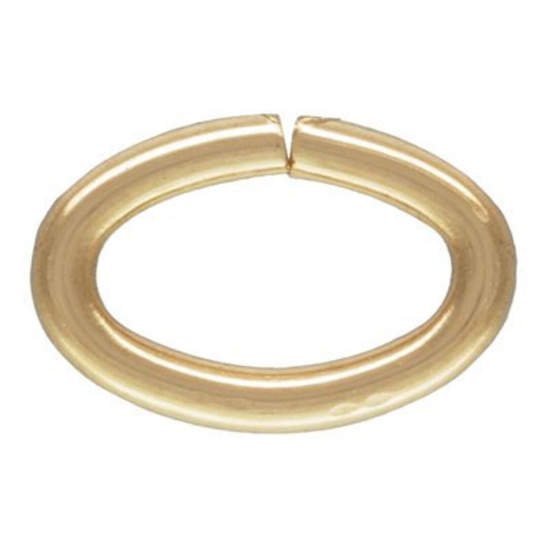 Open Oval Jump Ring 0.76x3.6x5.5mm, 14k Gold Filled, Sterling Silver ...