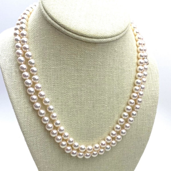 Double Strand Pearls - Etsy