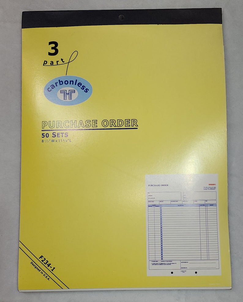 3-part Purchase Order Book - Etsy