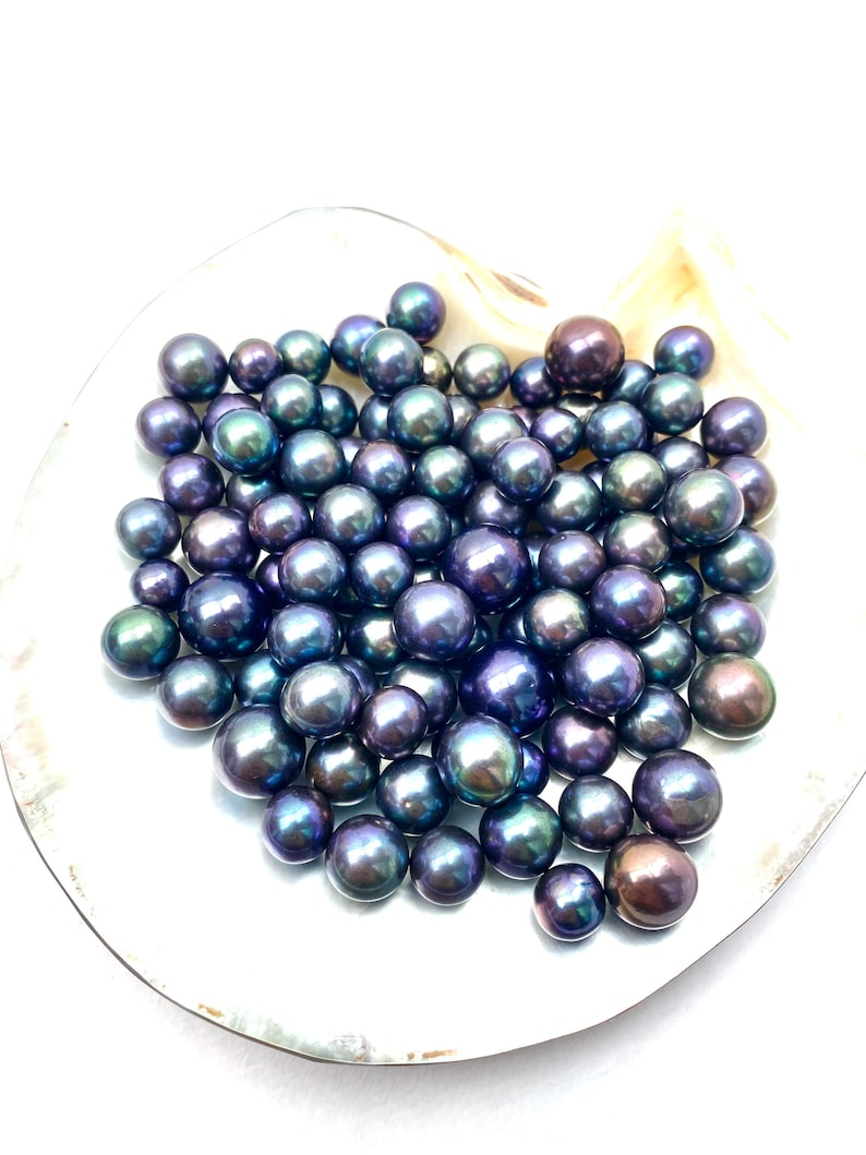 Lustrous Purple Edison Pearls, Round,10-11mm, AAA (897) - Etsy