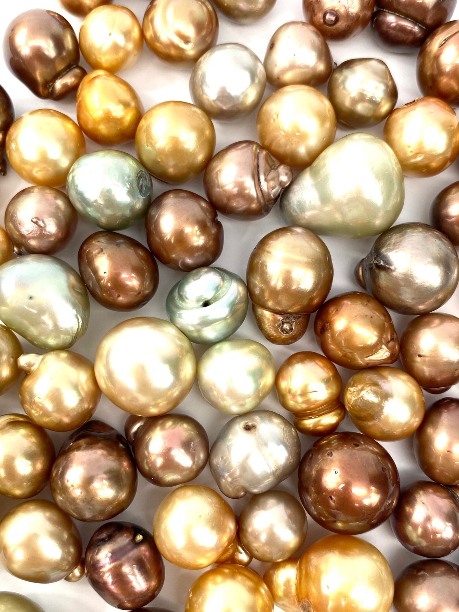 South Sea Pearls, AA1 Quality, Beautiful 10mm - 17mm Chocolate & Golden ...