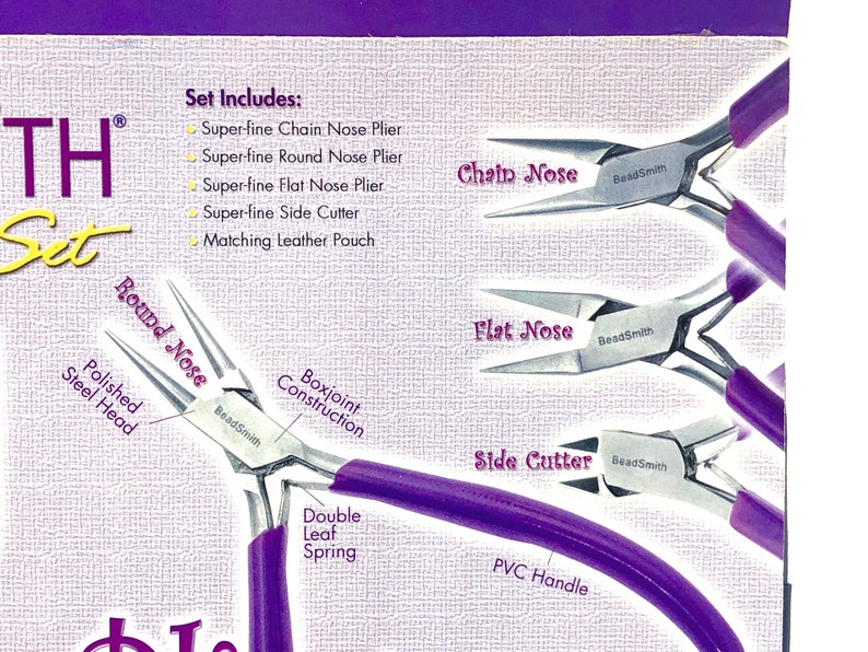 Purple Plier Set 4 Pliers With Super Fine Tips SKU - Etsy