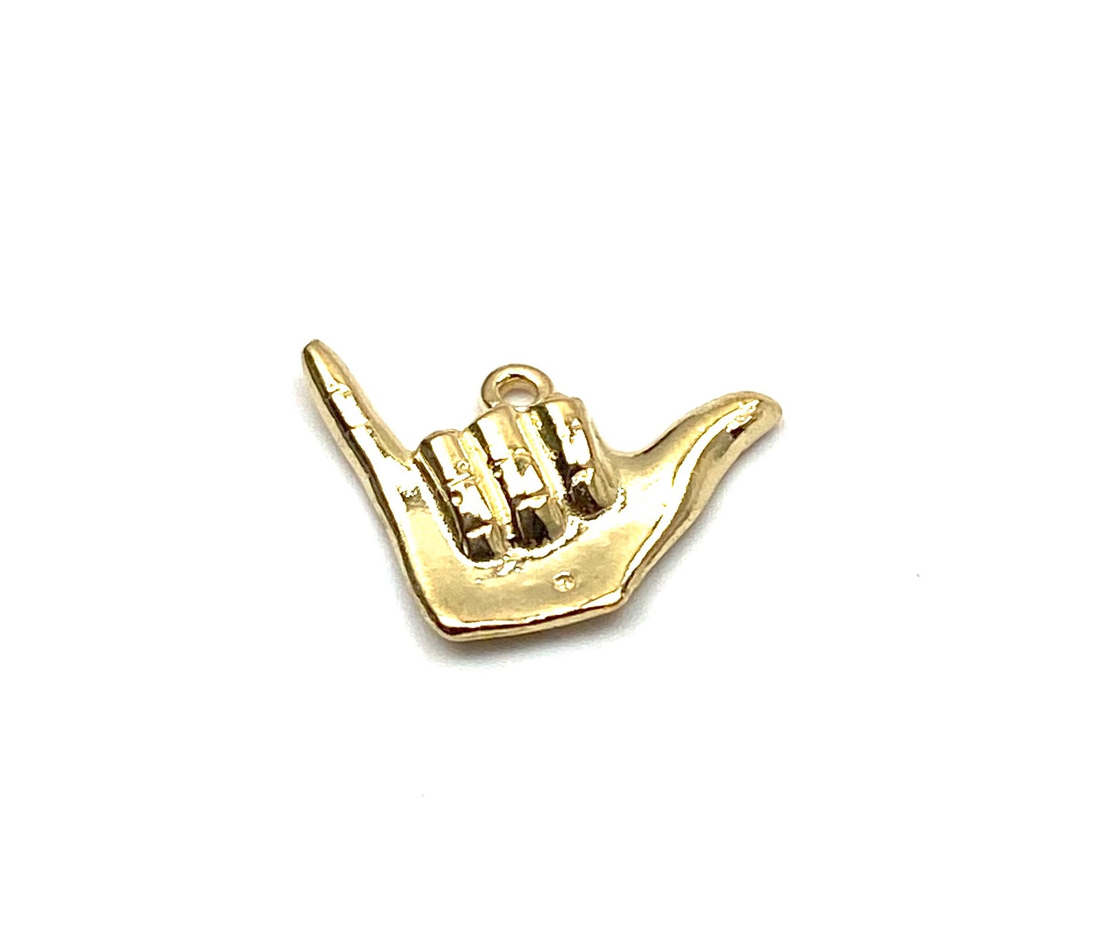 14K Rose Gold, White Gold, Gold, Shaka Charm, SKU# L-25 - Etsy