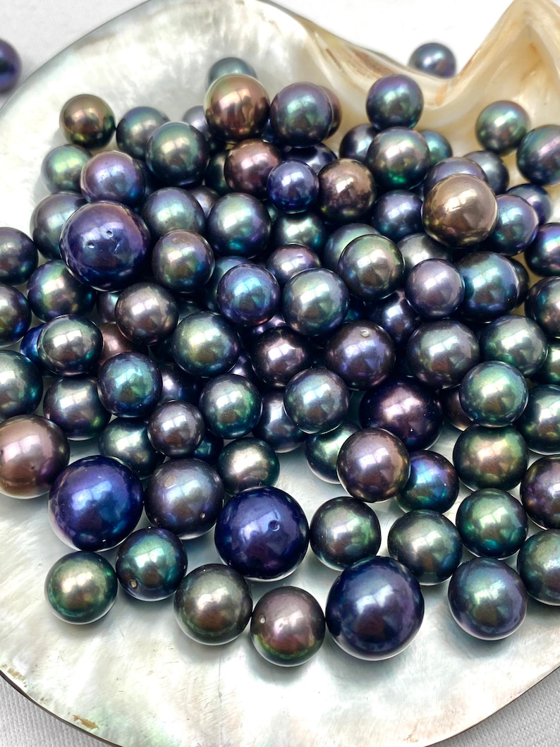 Lustrous Purple Edison Pearls, Round,10-11mm, AAA (897) - Etsy
