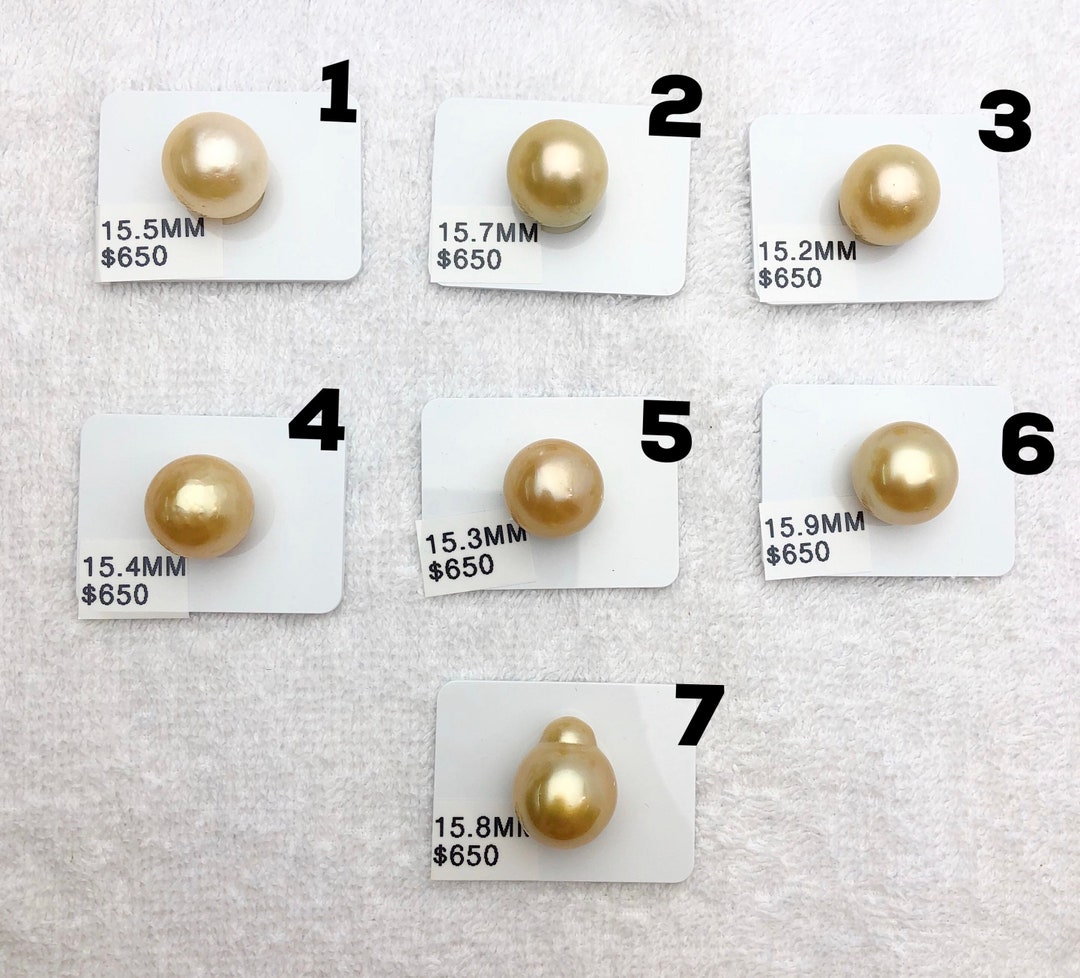 Perlas Doradas Sueltas del Mar del Sur 933 - Etsy España