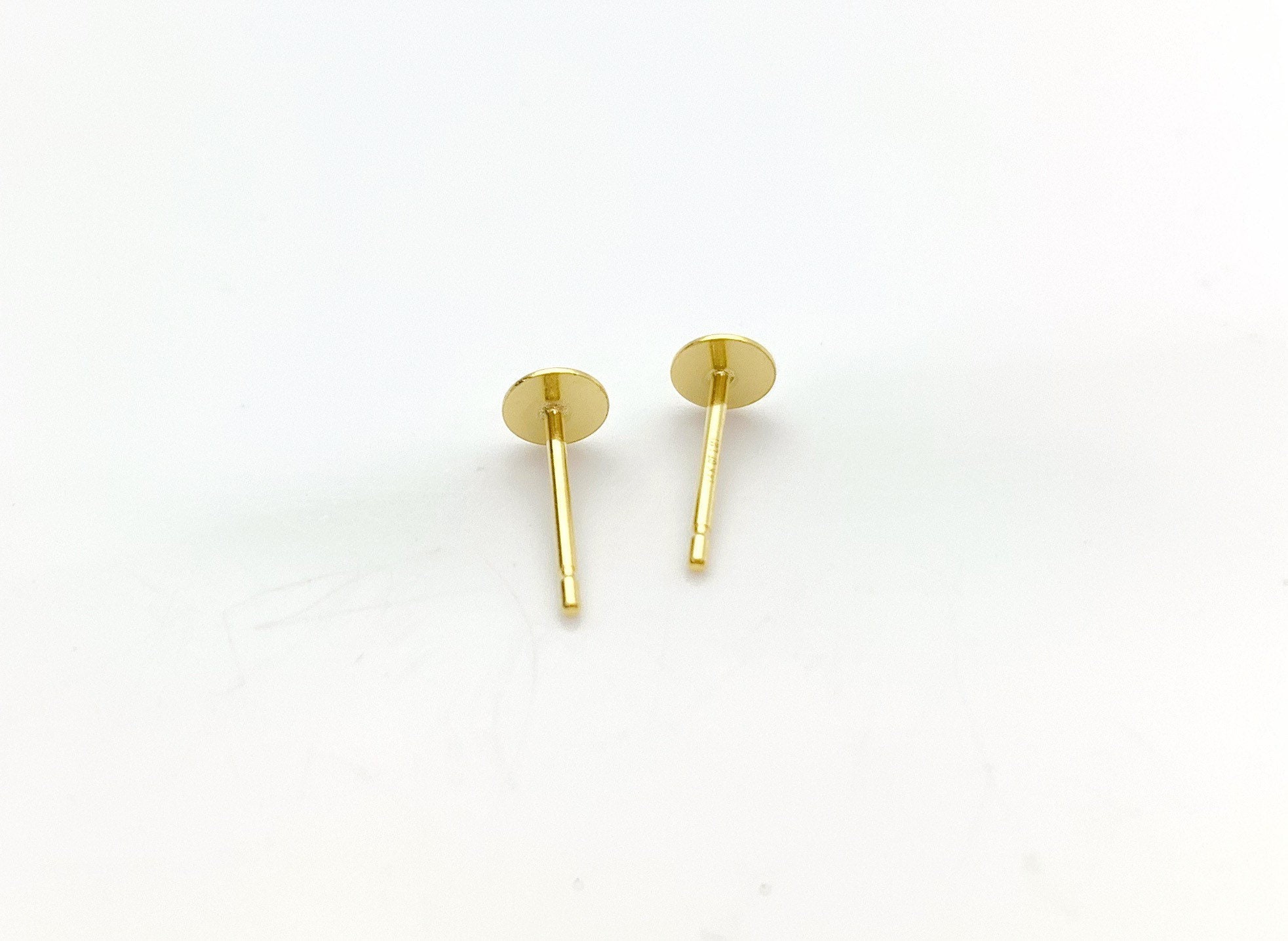 14k Gold Filled 4mm Pad Earring Post