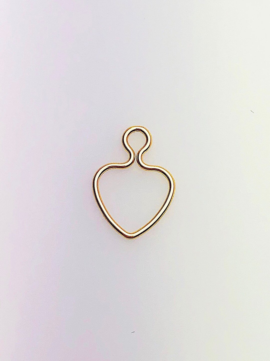 14K Gold Fill Wire Heart W/ Ring, 10mm, Made in USA - 400H10RC - Etsy