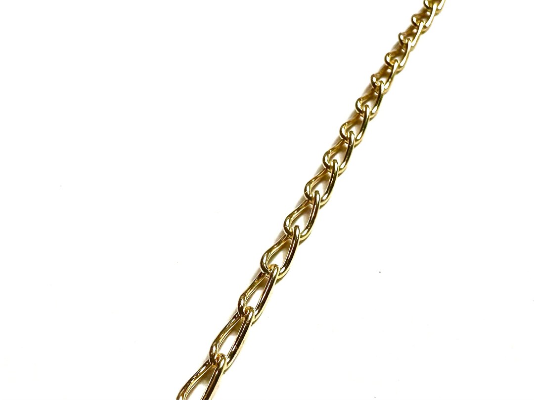 3mm Elongated Curb Chain, per Foot, 14k Gold Filled, Sterling Silver - Etsy