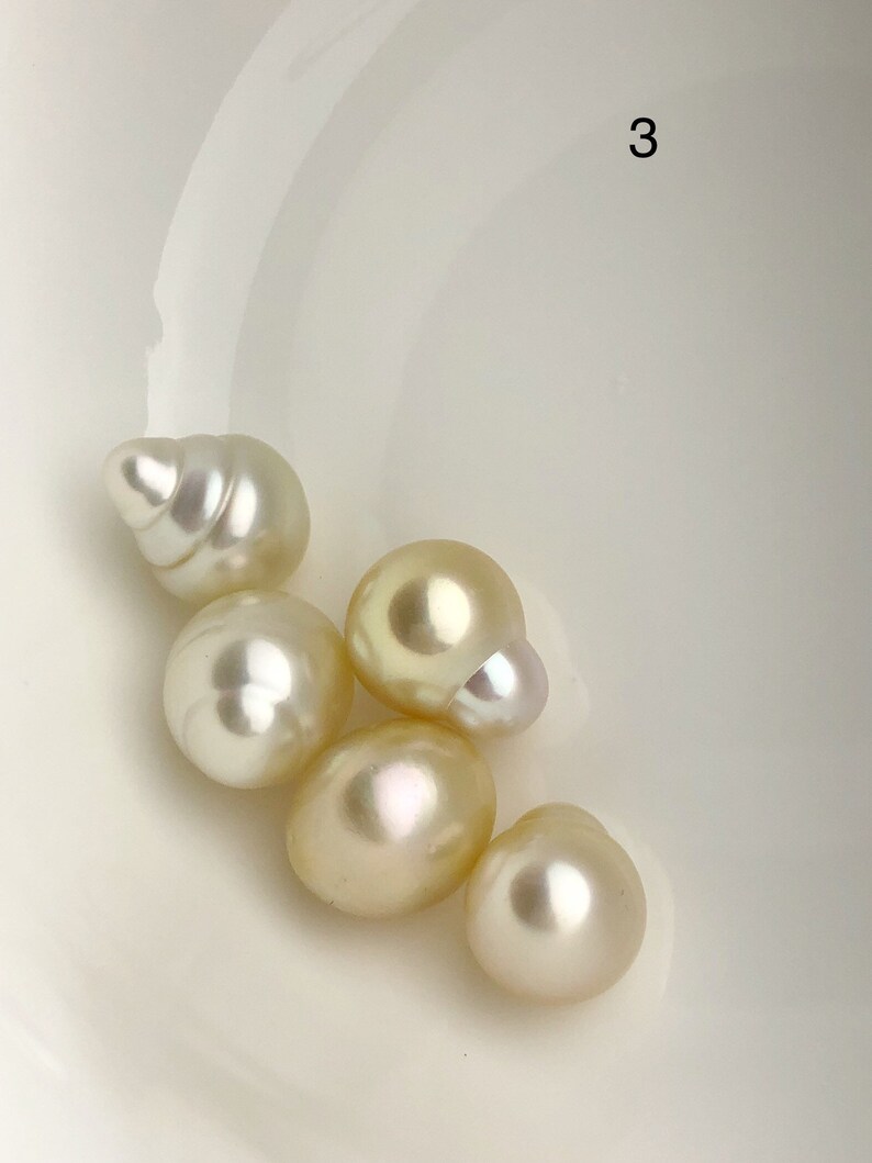 5 Pearls - Southsea Pearls From Burma - Natural Color - 9 to 13mm (#538 ...