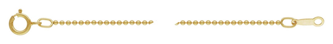 20 1.0mm Bead Chain GP 14k Gold Filled. Made in USA. - Etsy
