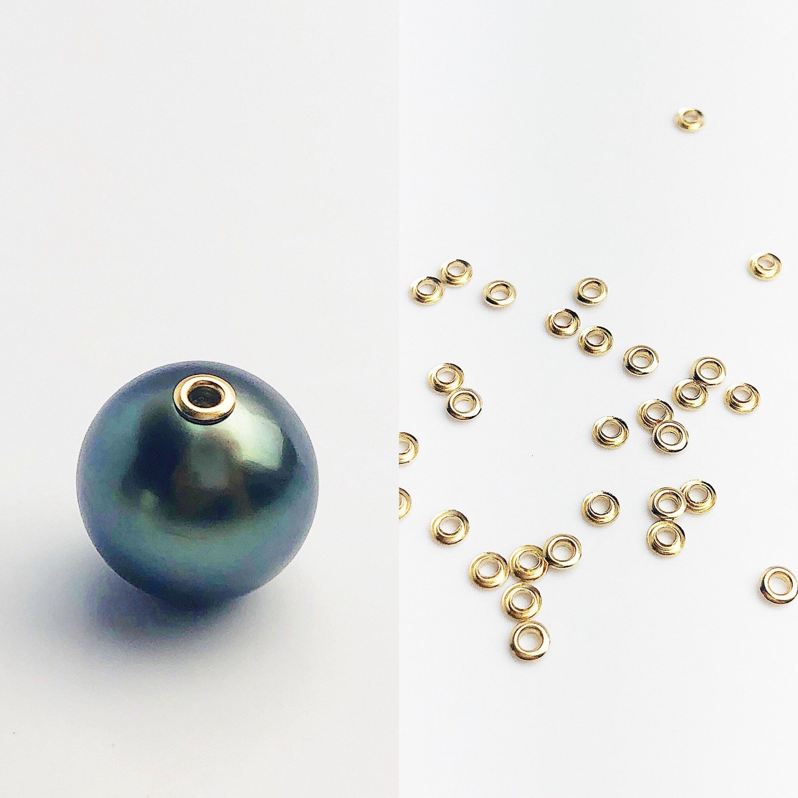 14K Gold 2.0mm Bead Grommet With 1.5mm Hole - Etsy