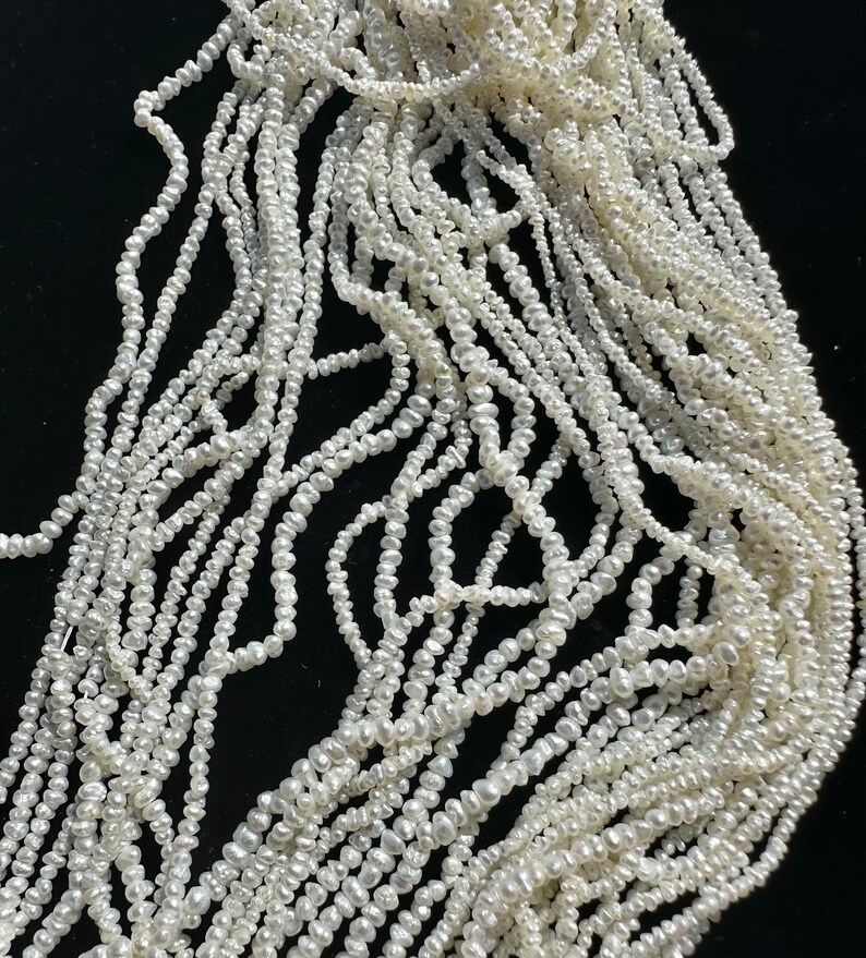 Beautiful Akoya, Japanese Keshi Strands, 1mm - 2mm Keshi. - Etsy