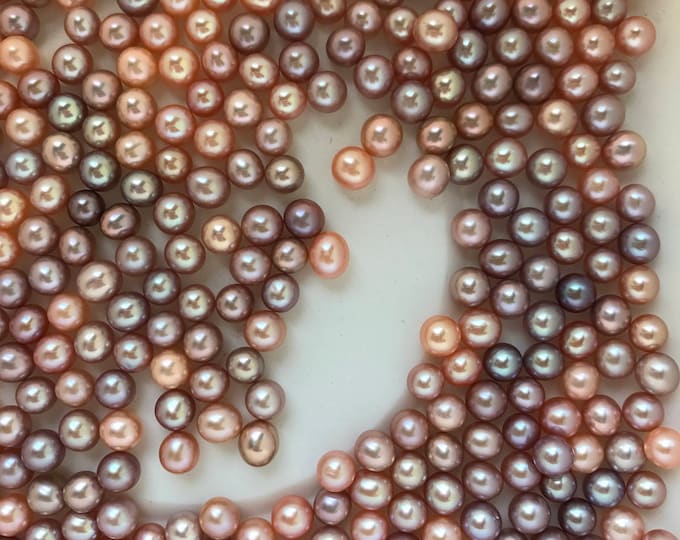 4mm to 7mm Edison Pearls Round Near Round, Oval Mix Peach ,pink ...