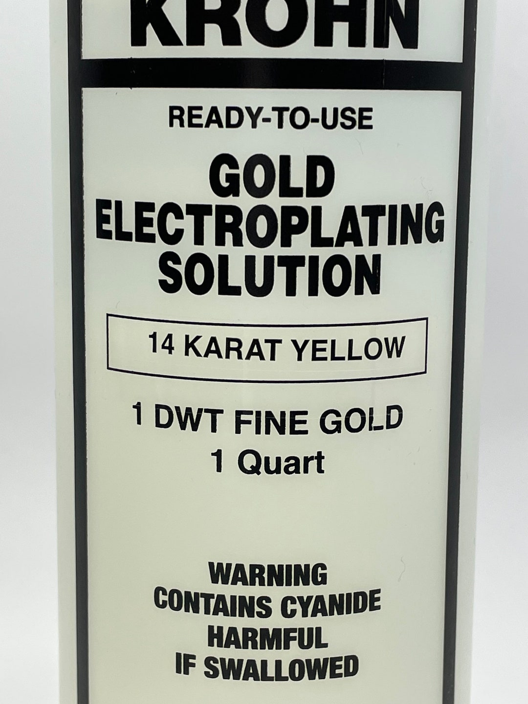 Krohn Gold Electroplating Solution 14 Karat Yellow 1 DWT Fine Gold 1 ...