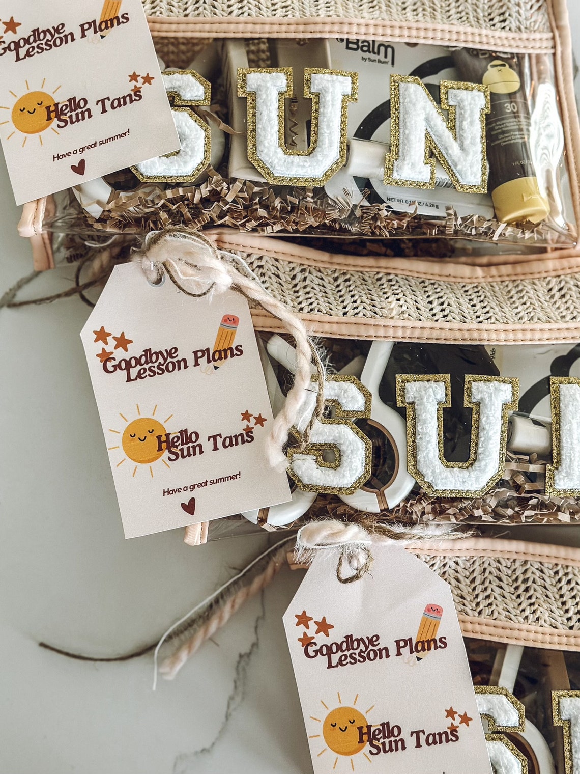 Goodbye Lesson Plans, Hello Sun Tans End of Year or Summer Gift Tag for ...