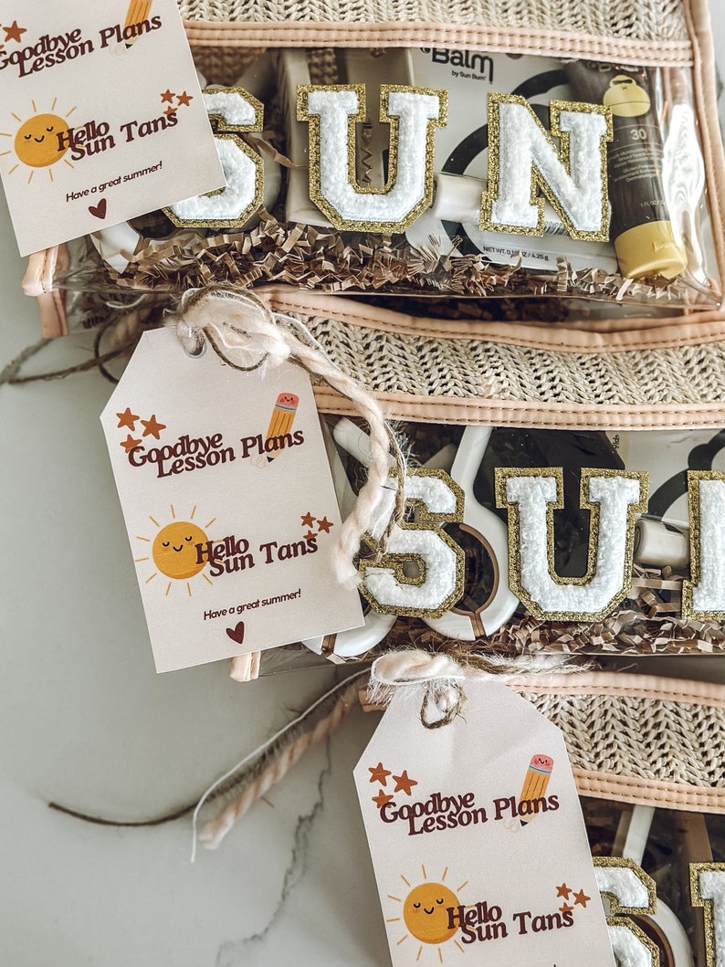 End of Year Teacher Gift Tag, Goodbye Lesson Plans, Hello Sun Tans ...