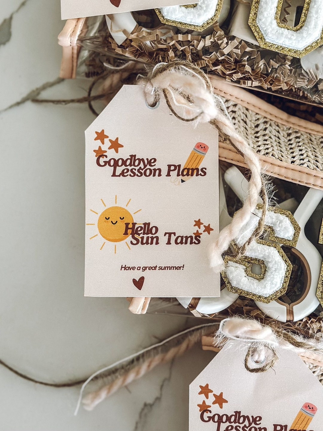 Goodbye Lesson Plans, Hello Sun Tans End of Year or Summer Gift Tag for ...