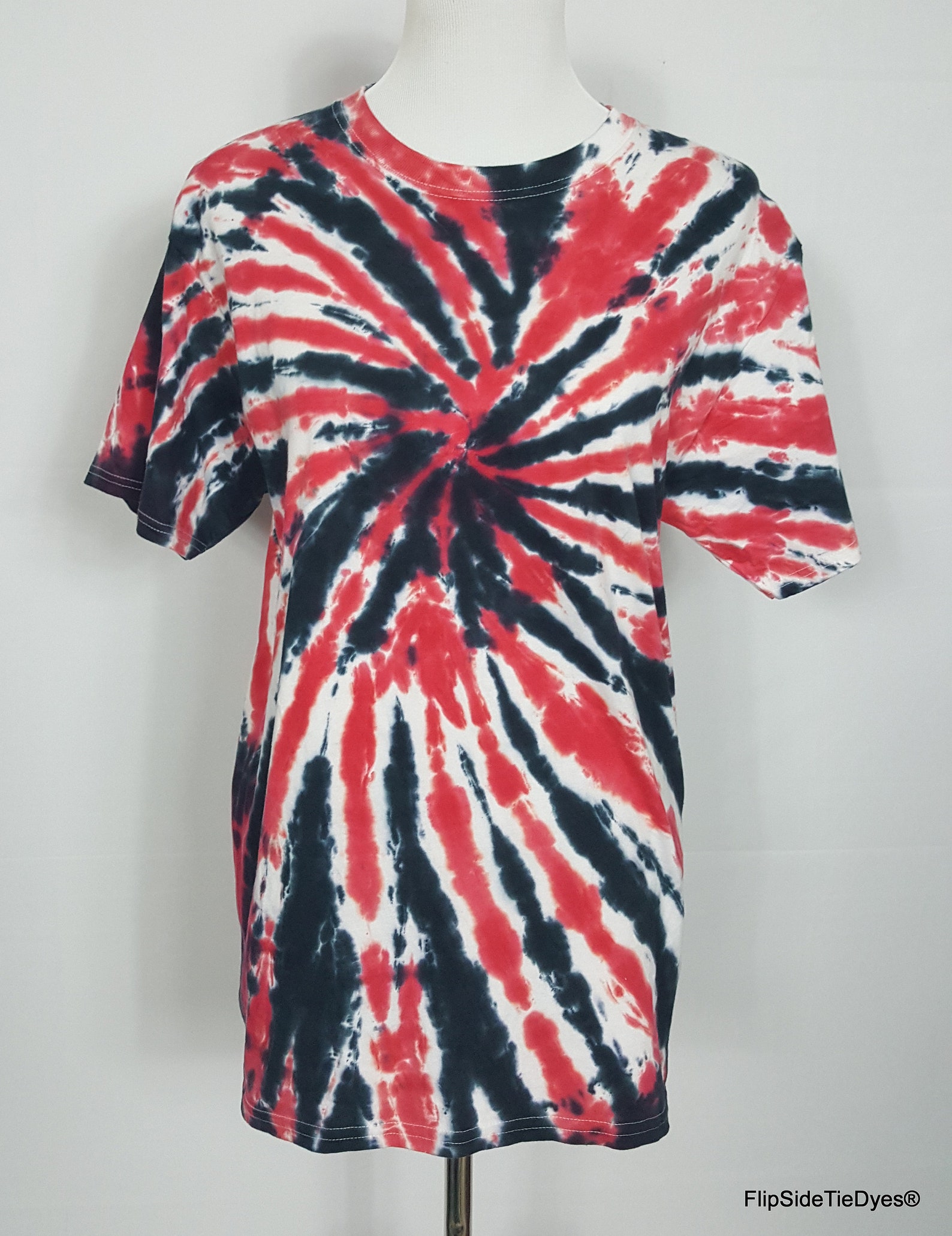 Hand Dyed Tie Dye Shirt | Red & Black Swirl Design - Etsy