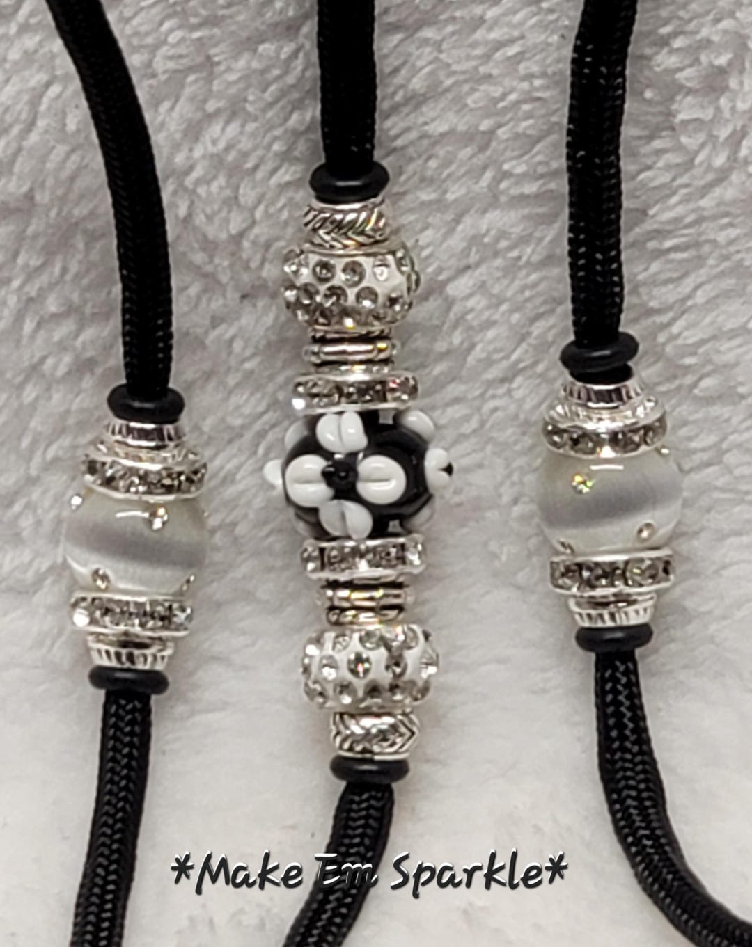 Black & White Flower Beaded Dog Show Lead: Bling Rhinestone Leash - Etsy