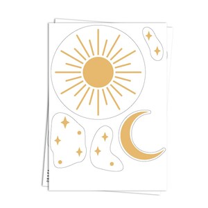 Boho Sun, Moon, Star Wall Decals Boho Nursery Wall Decal Stickers ...