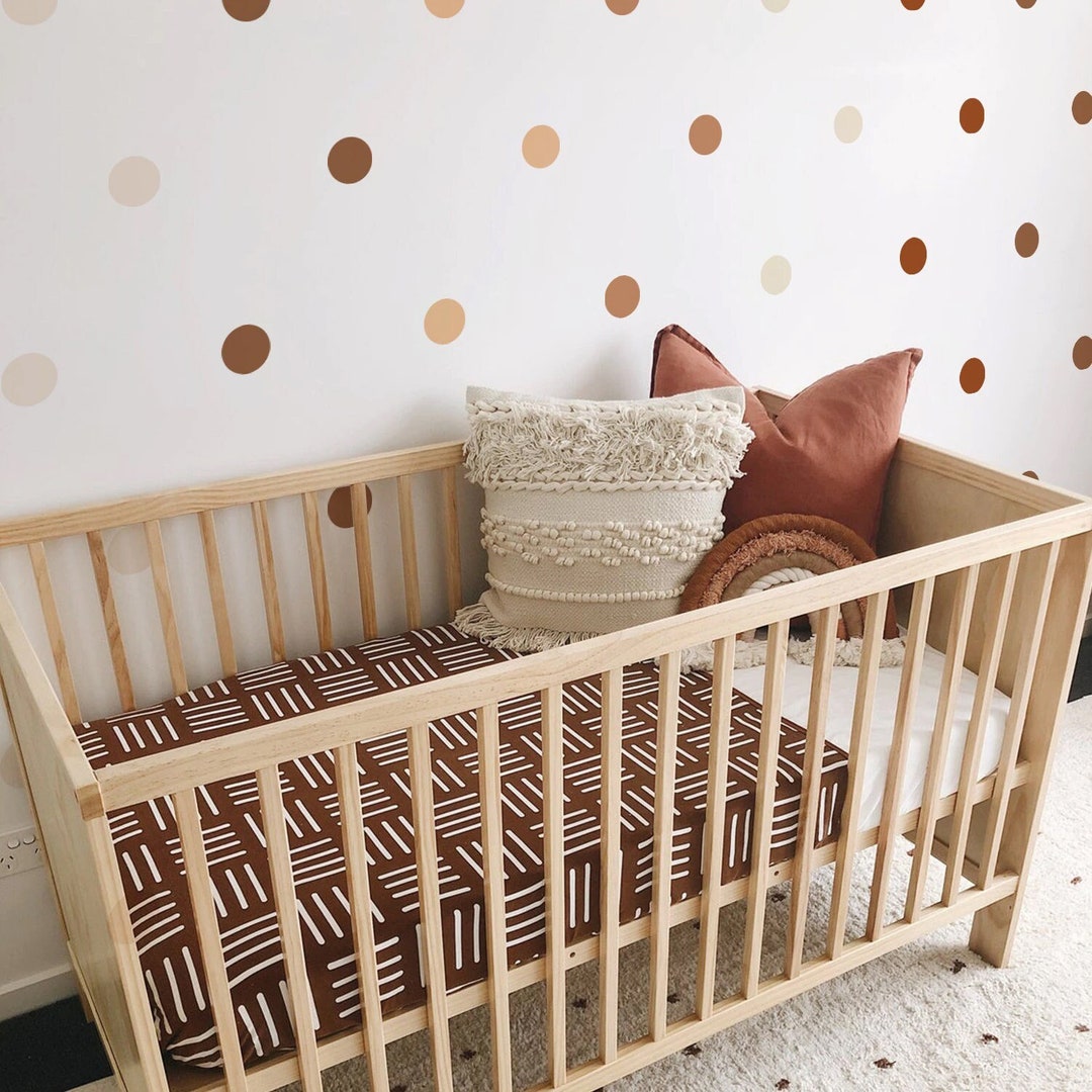 Earth Tone POLKA DOT Spot Nursery Wall Decals | Boho Nursery Wall Decal ...