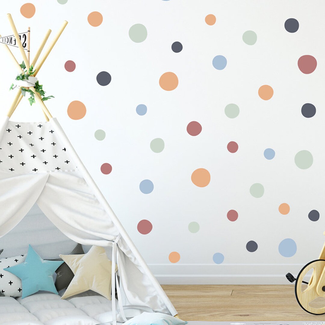 Boho POLKA DOT Spot Wall Decals | Boho Nursery Wall Decal Stickers ...