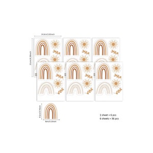 Boho Rainbow Sun Wall Decals | Boho Nursery Wall Decal Stickers ...