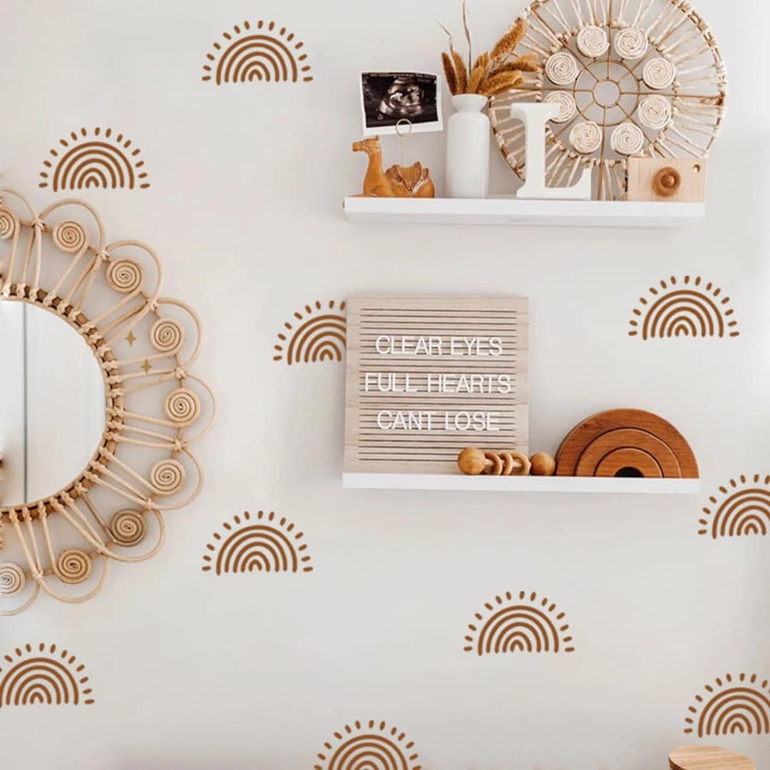 Boho Half Sun Wall Decals | Boho Nursery Wall Decal Stickers ...