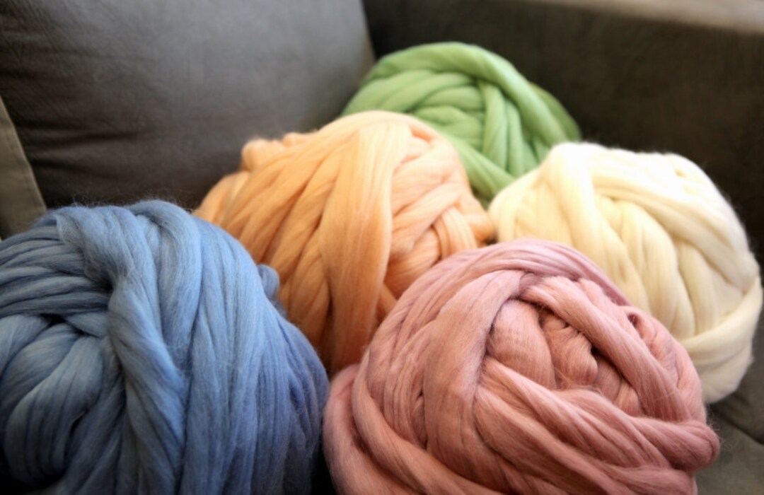 CHUNKY MERINO WOOL , Wool Tops ,bulky Yarn, Thick Wool, Diy Blanket ...